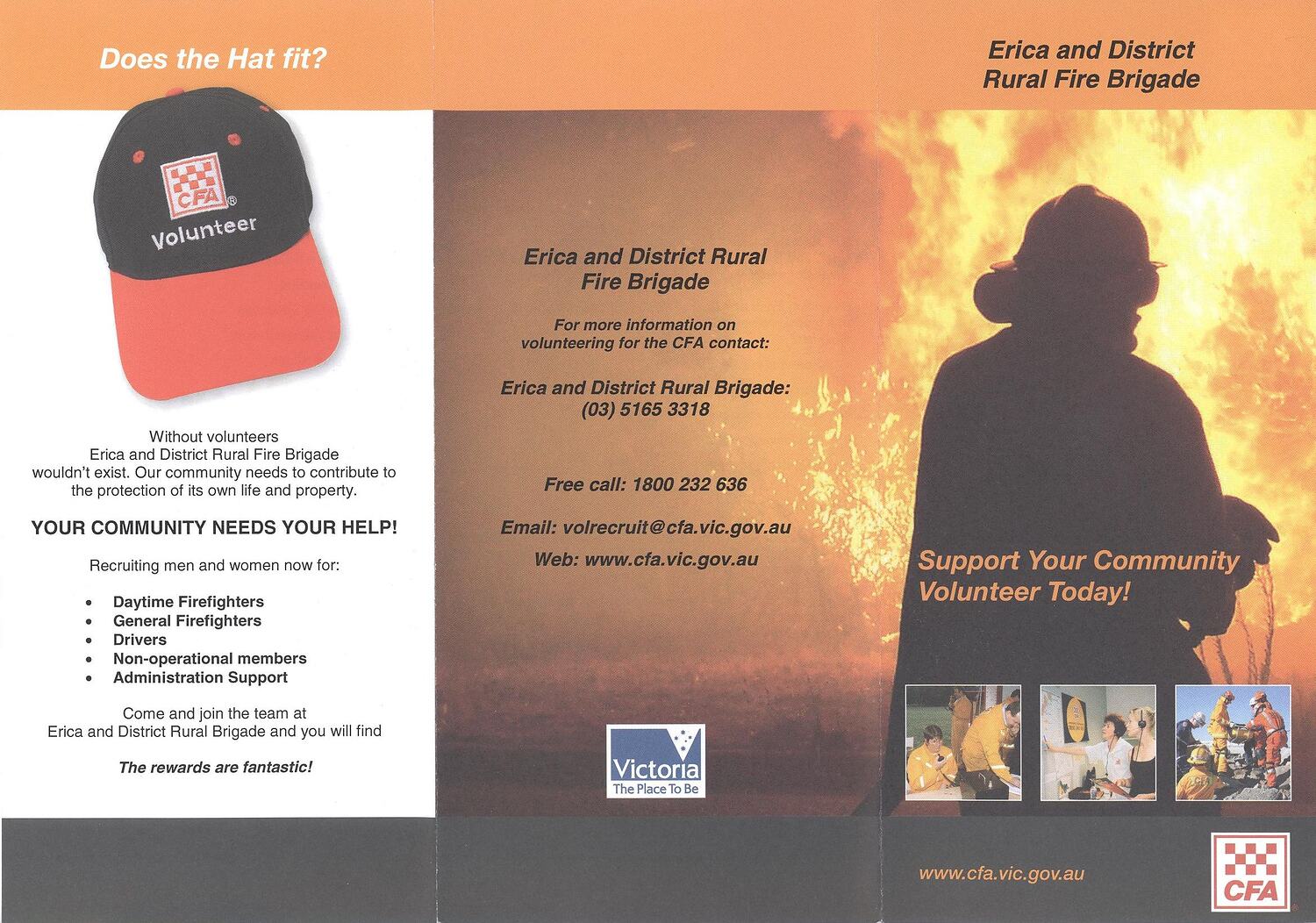 Pamphlet - 'Erica & District Rural Fire Brigade: Support Your Community ...