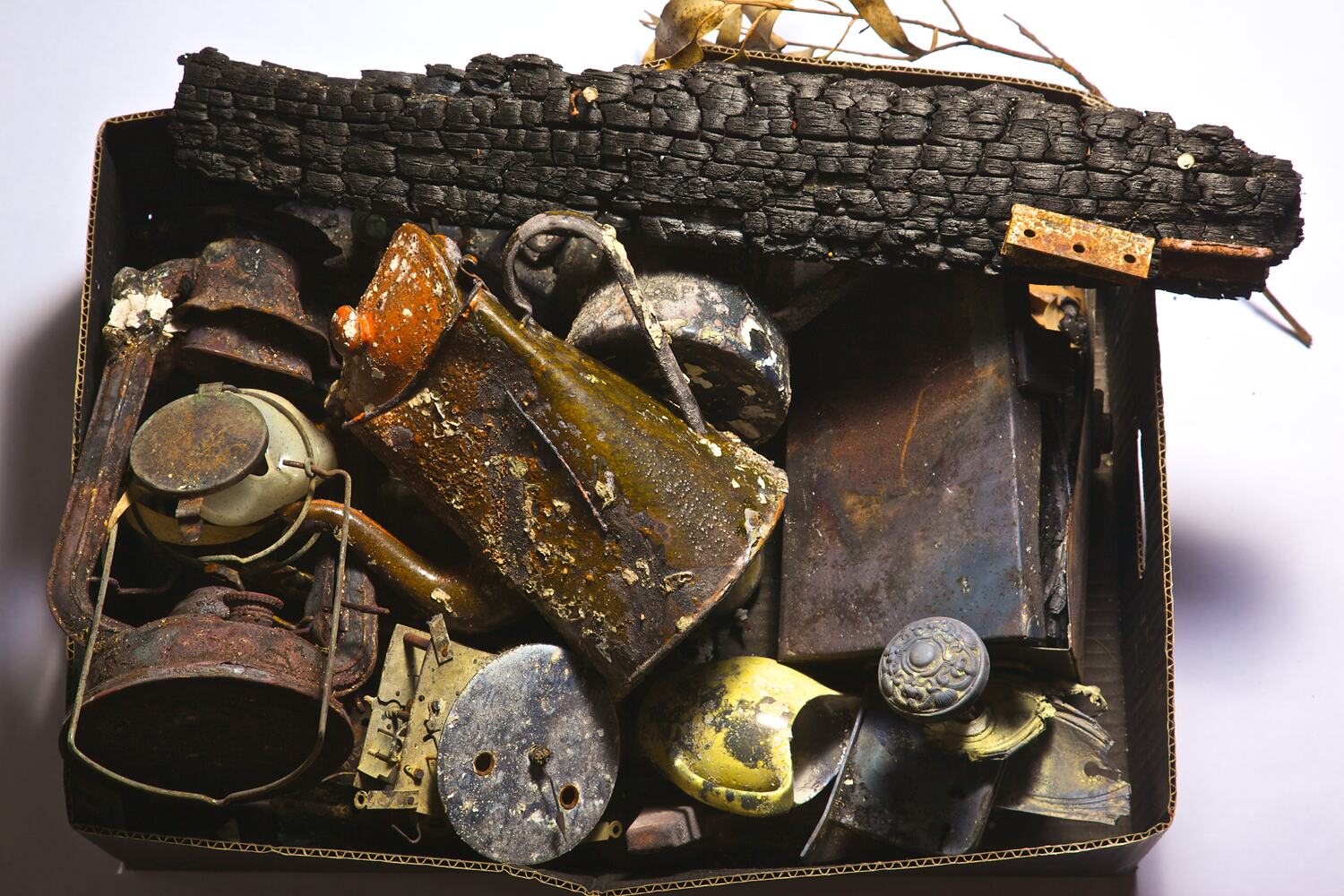 Digital Photograph - Box of Bushfire-affected Objects, Healesville ...