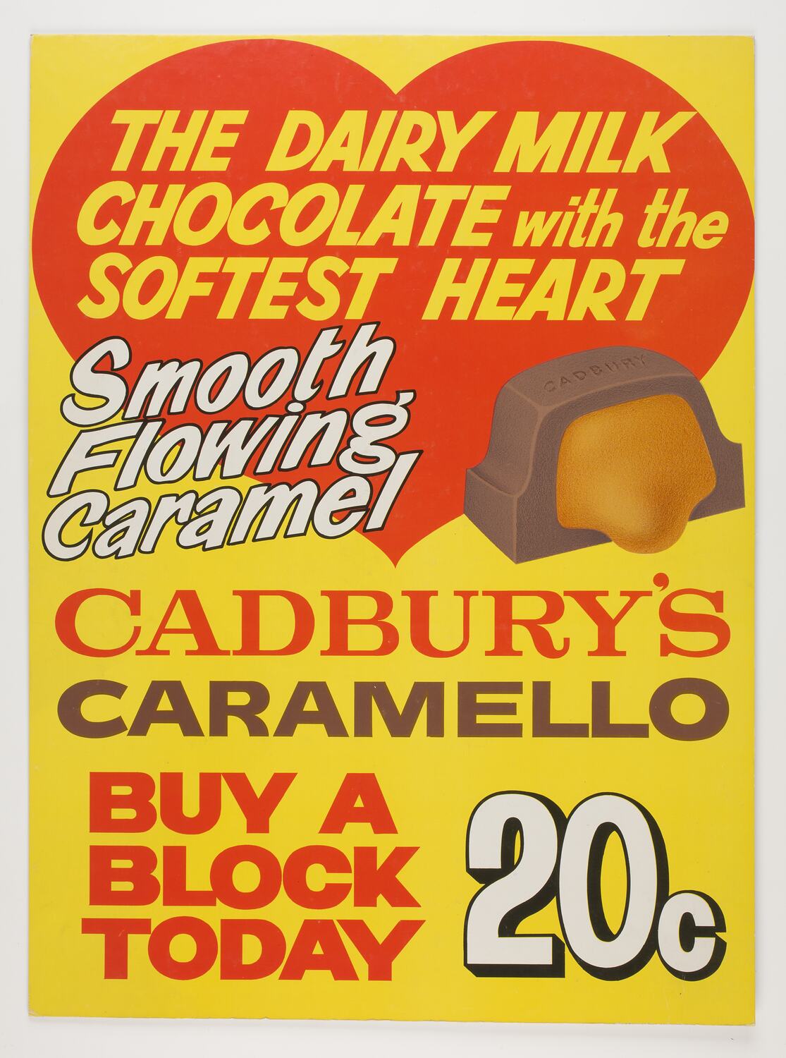 Sign - Cadbury's 'Caramello' Chocolate, circa 1970