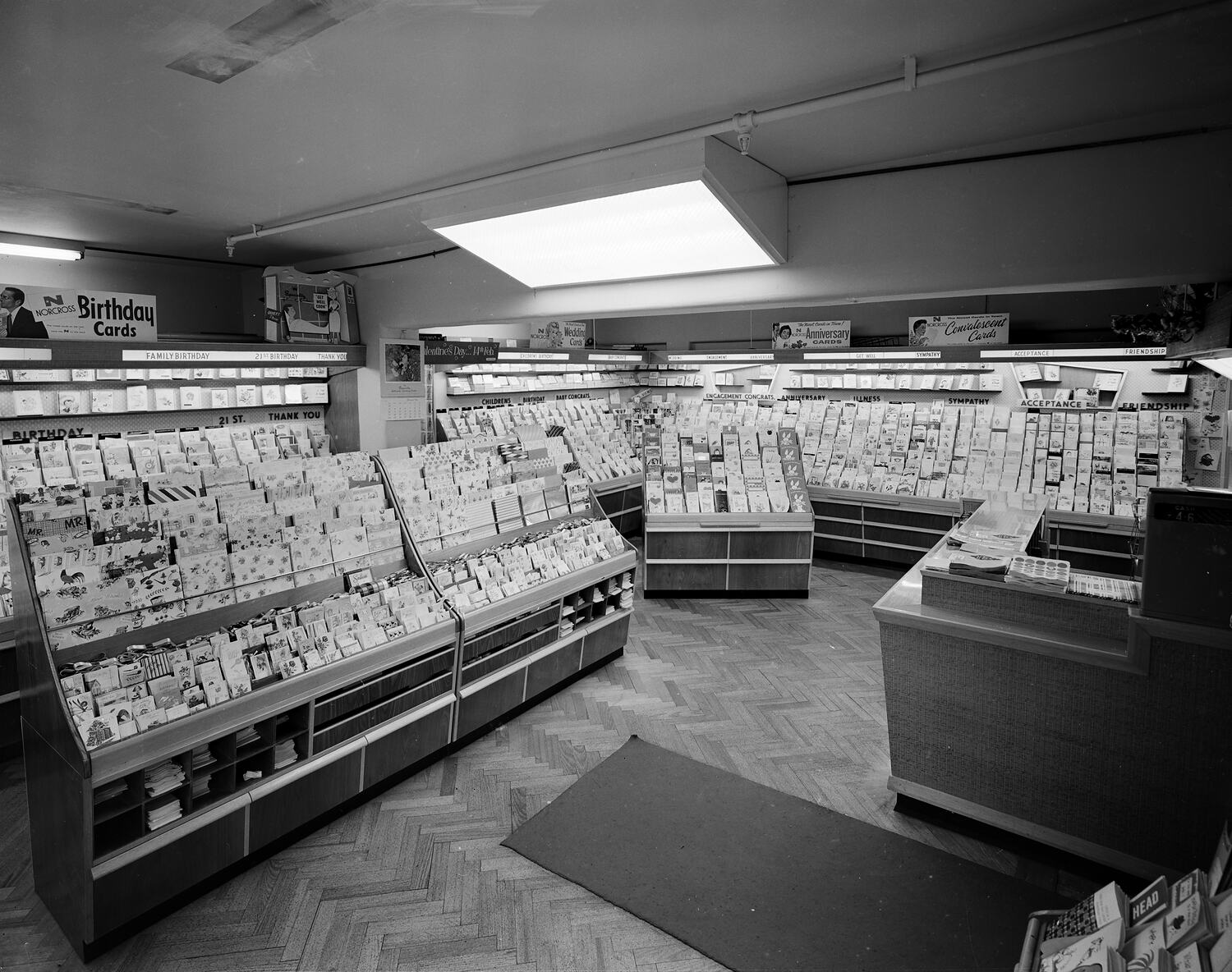 Negative - Murfett, Card Shop Interior, Melbourne, 18 Jan 1960