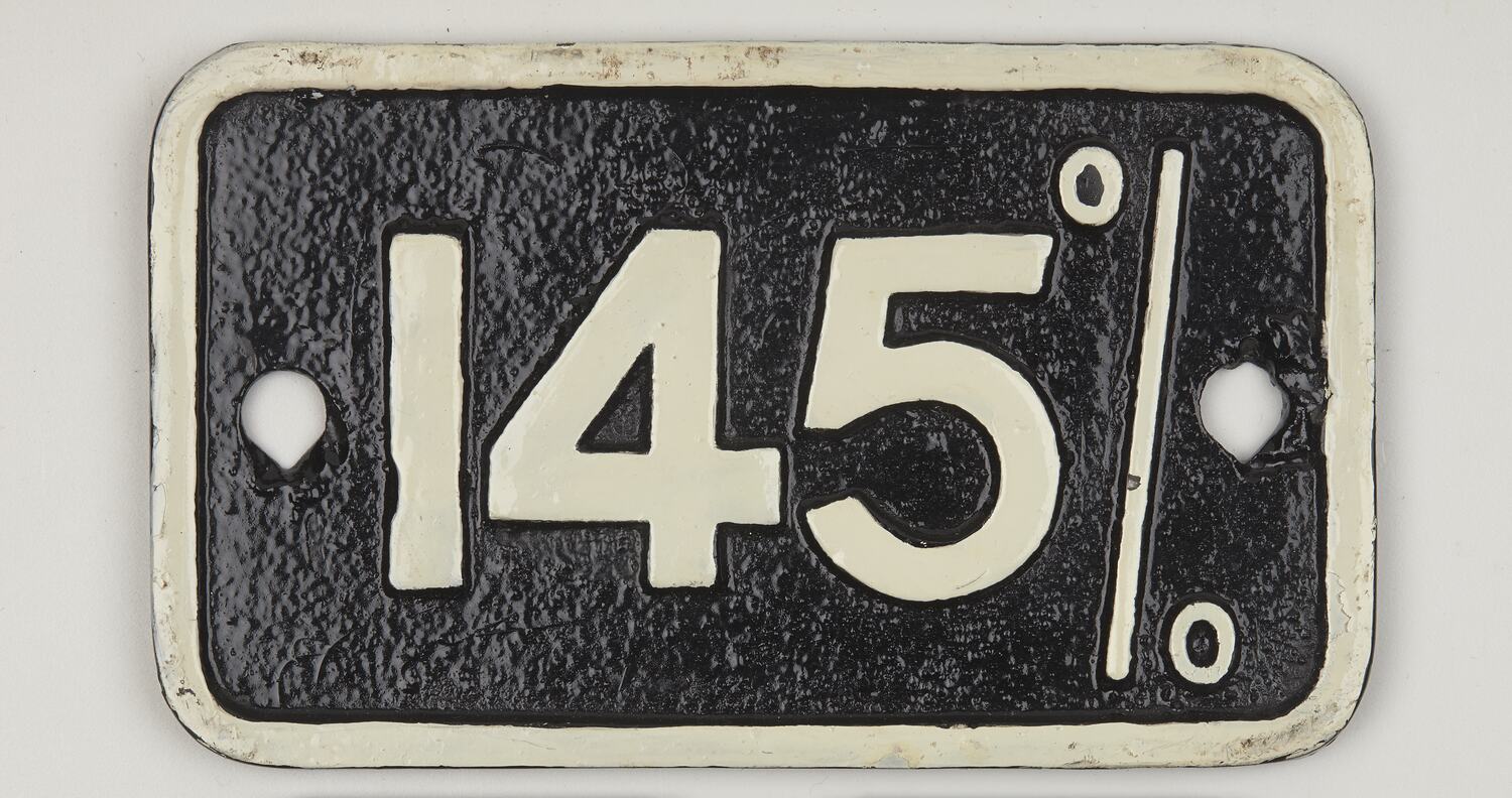 Locomotive Plate - 145%, Victorian Railways, Newport Workshops, 1930
