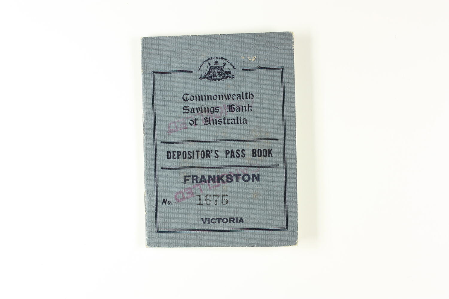 Bank Book - Commonwealth Savings Bank of Australia, Frankston, James ...
