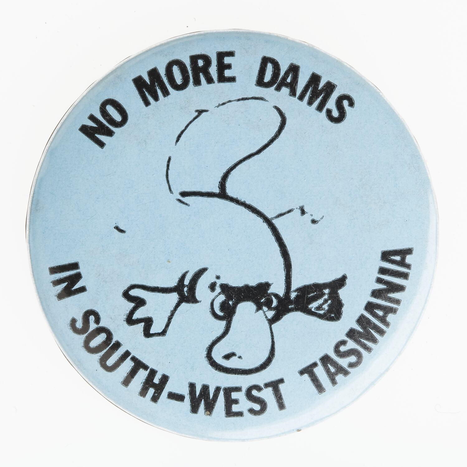 Badge - No More Dams in South-West Tasmania, Australia, 1978-1983