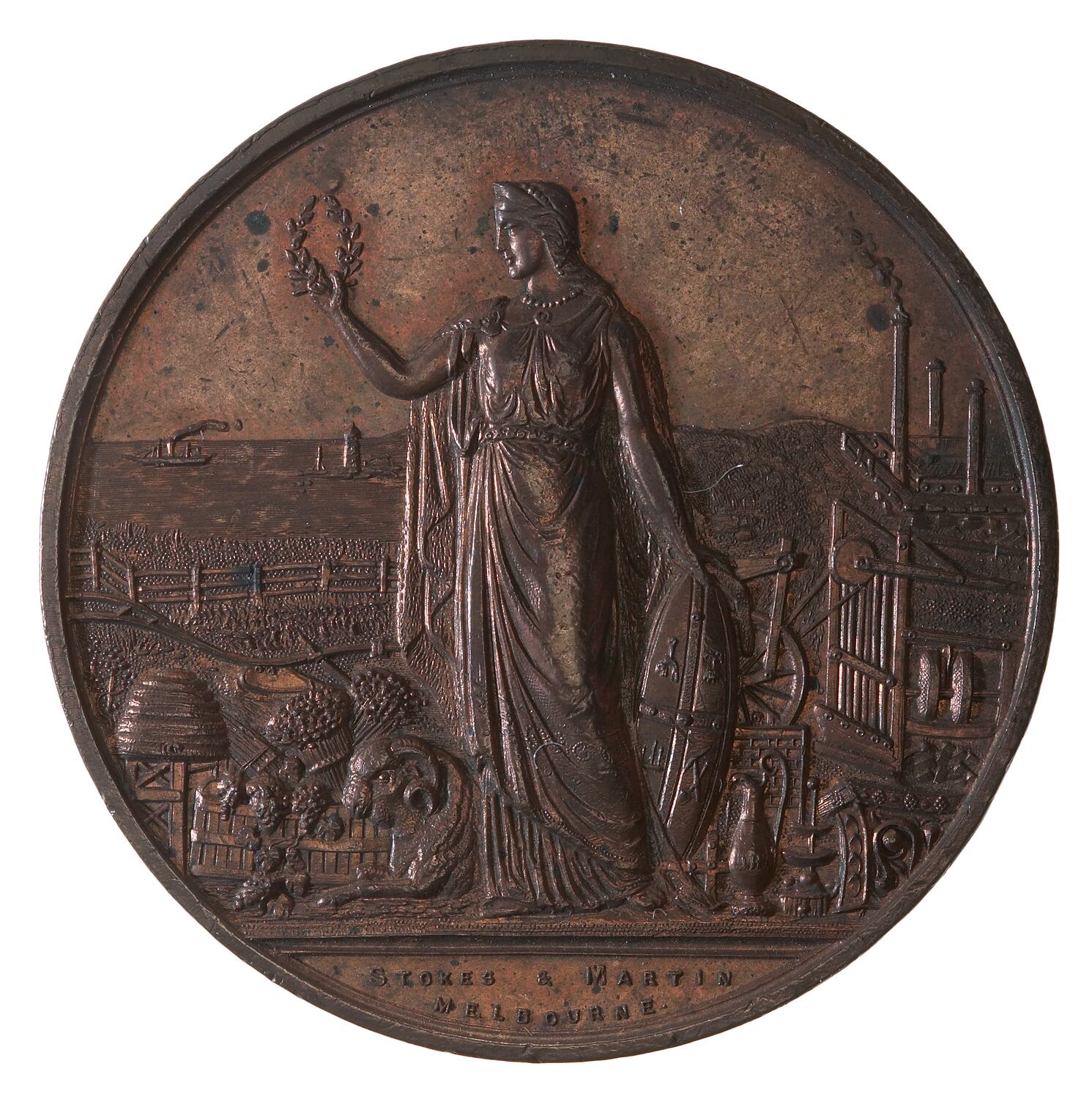 Medal - Victorian Exhibition, Bronze Prize, Pattern, Victoria ...