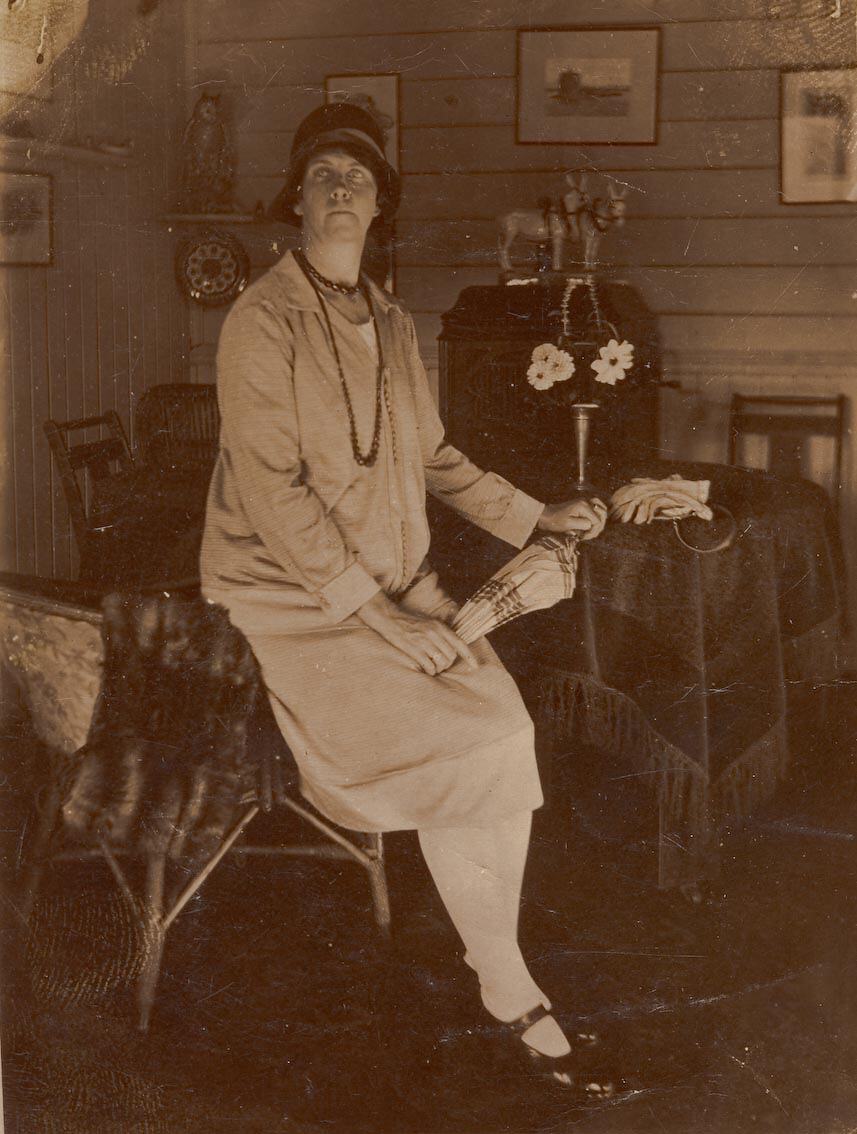 Digital Photograph - Emily Brearley in Lounge Room, Sandringham, circa 1920