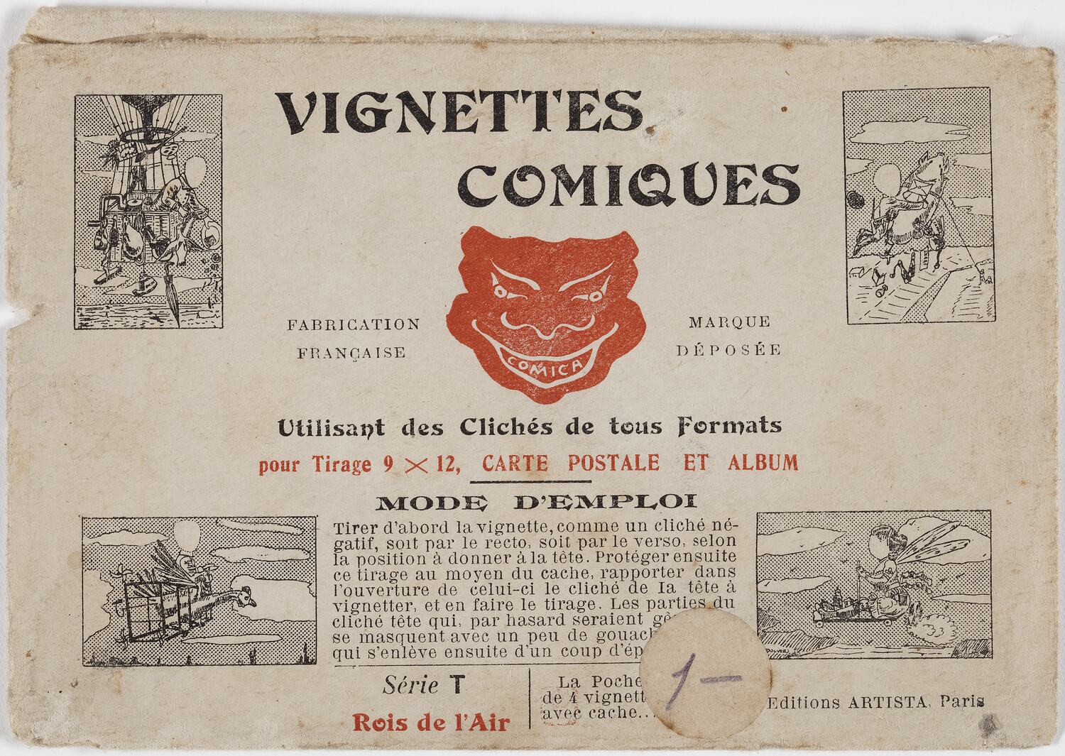 Set of Negative Vignettes - Comical, French, circa 1905