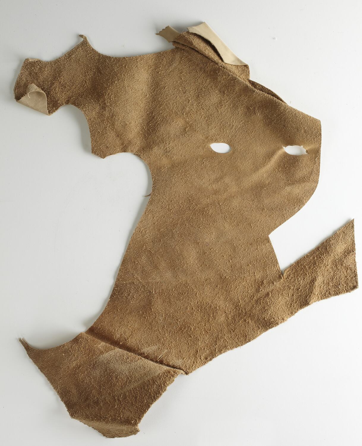 Leather Sample Remnant- Upper Shoe, Cream, 1930s-1970s