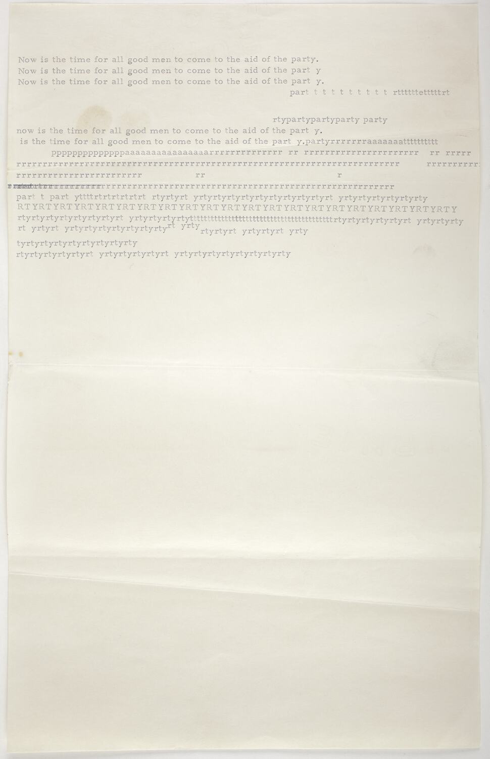 Test Print - Friden, Flexowriter, 1955-1964