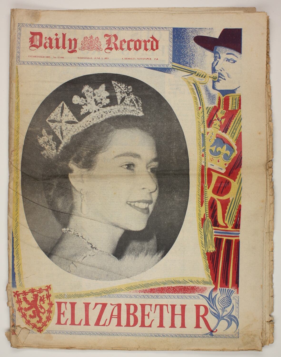 Newspaper - 'Daily Record', England, 3 Jun 1953