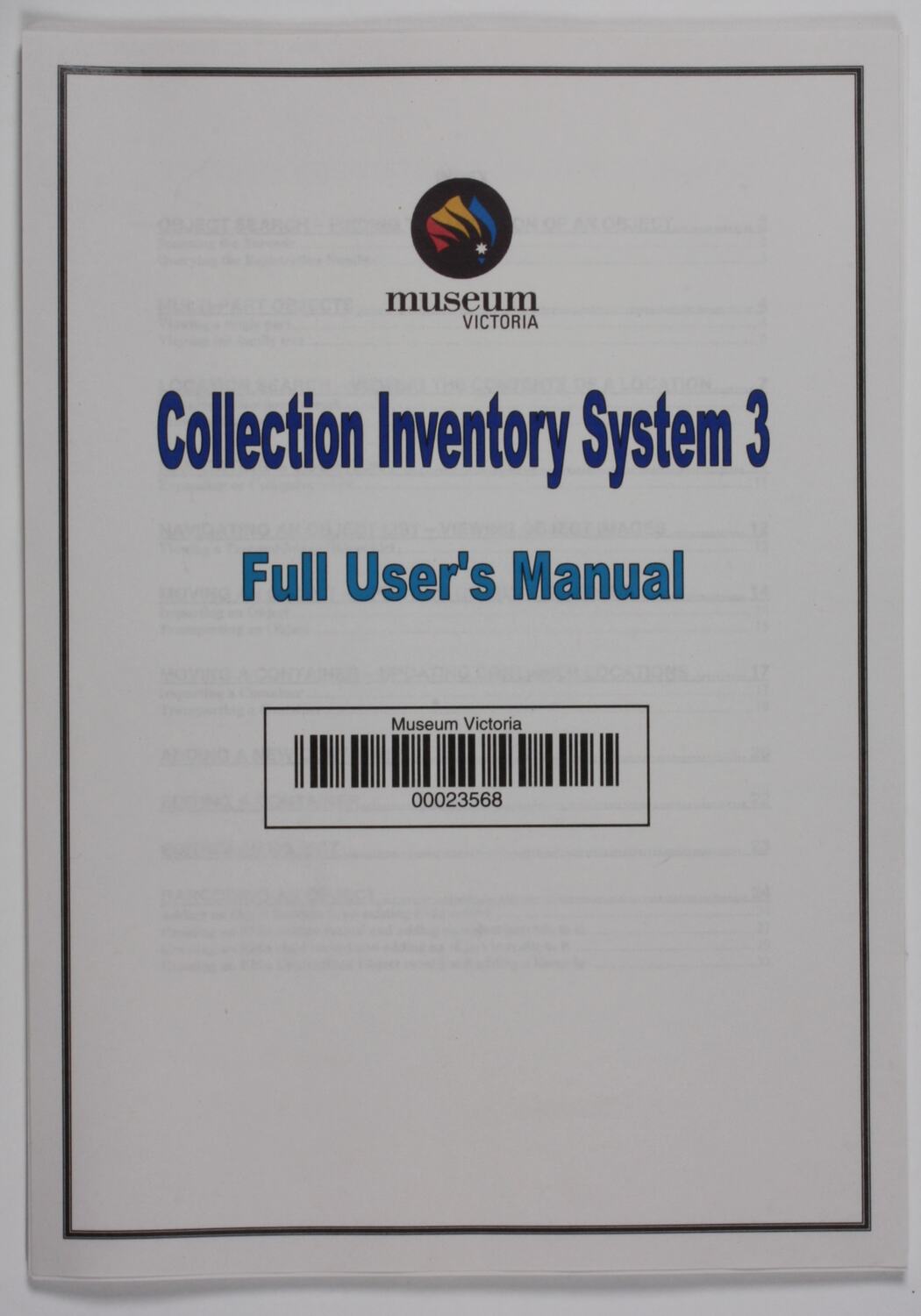 Manuals & Instruction Sheets - Museum Victoria, Collection Inventory ...