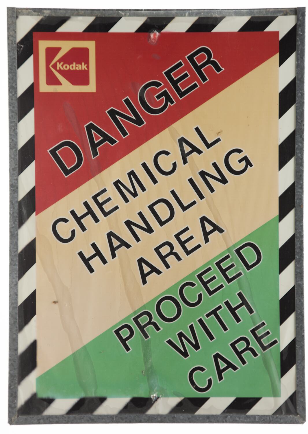Sign - 'Danger, Chemical Handling Area, Proceed with Care', Kodak ...