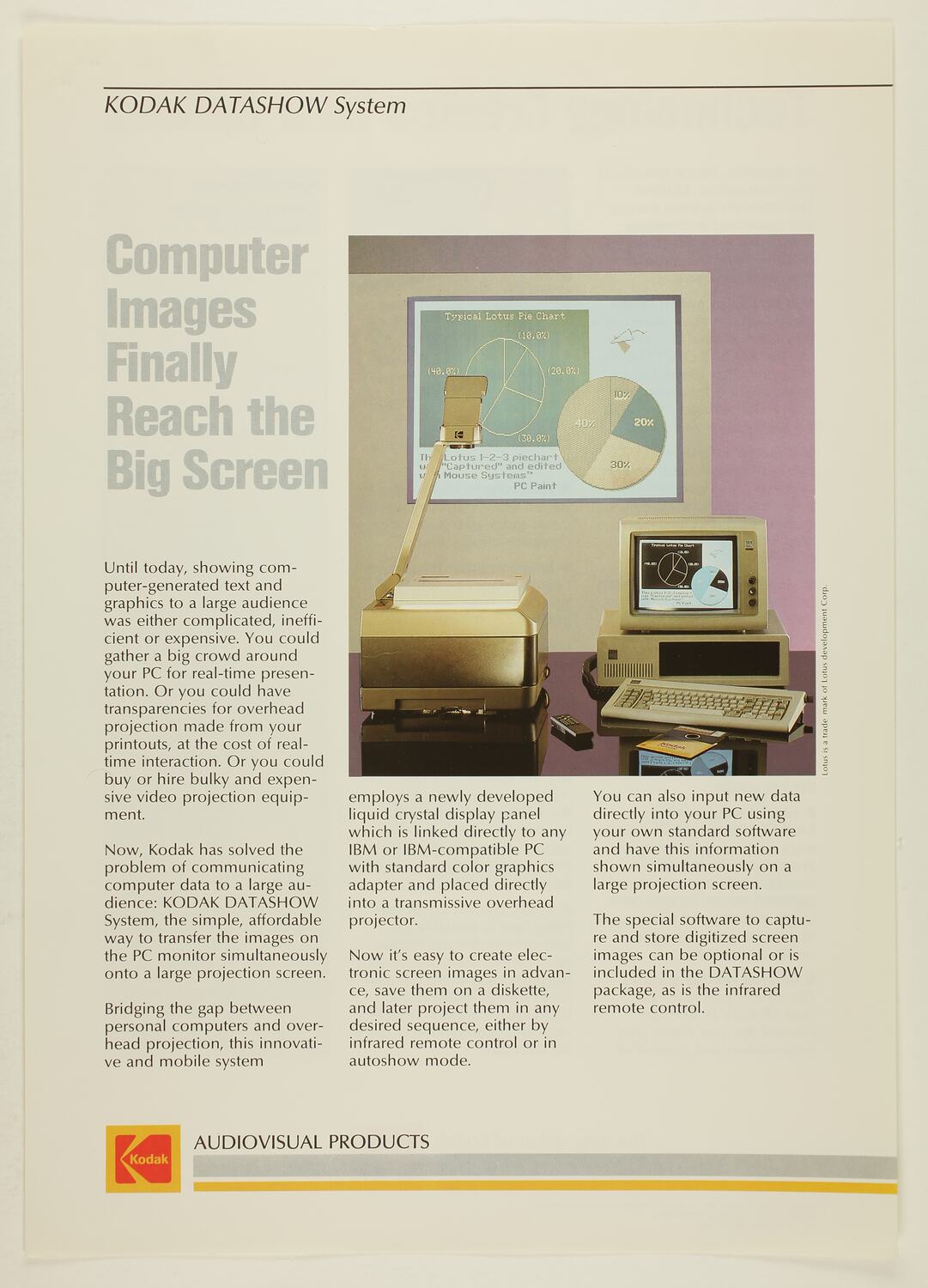 Publicity Flyer - Kodak AG, 'Computer Images Finally Reach the Big ...