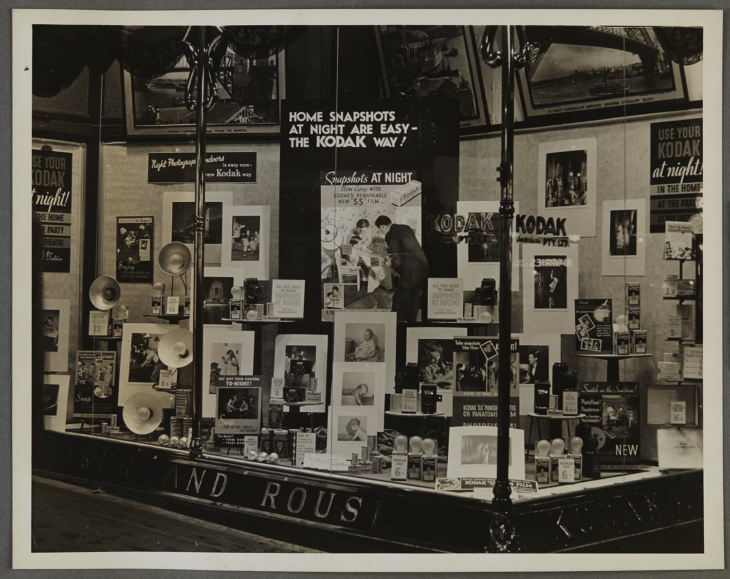 Photograph - Kodak, Shopfront Display, 'Home Snapshots at Night are ...