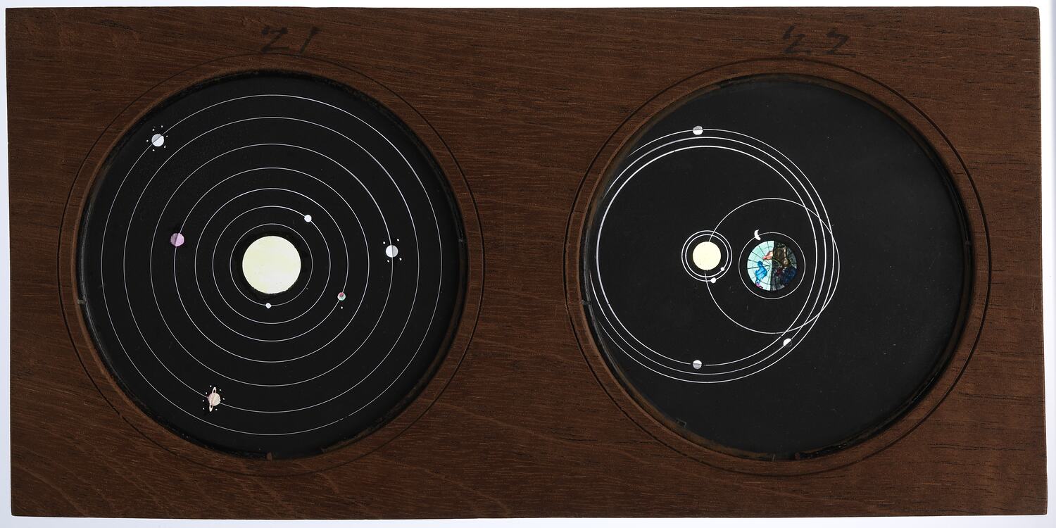 Lantern Slide - Astronomical, Multiple Slide, 'Pythagorean, or ...