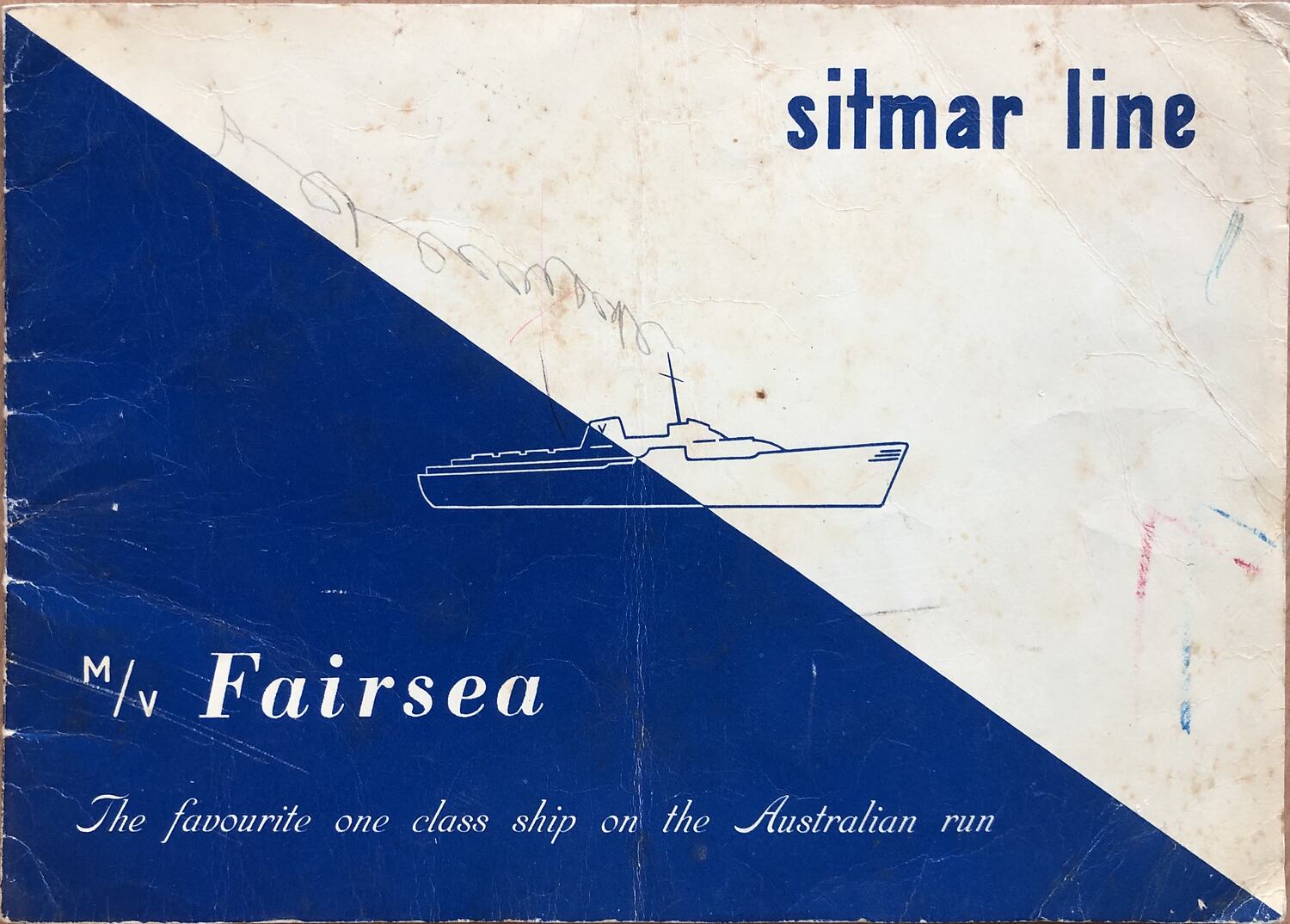 Booklet - Sitmar Line, MV Fairsea, 'The favourite one class ship on the ...