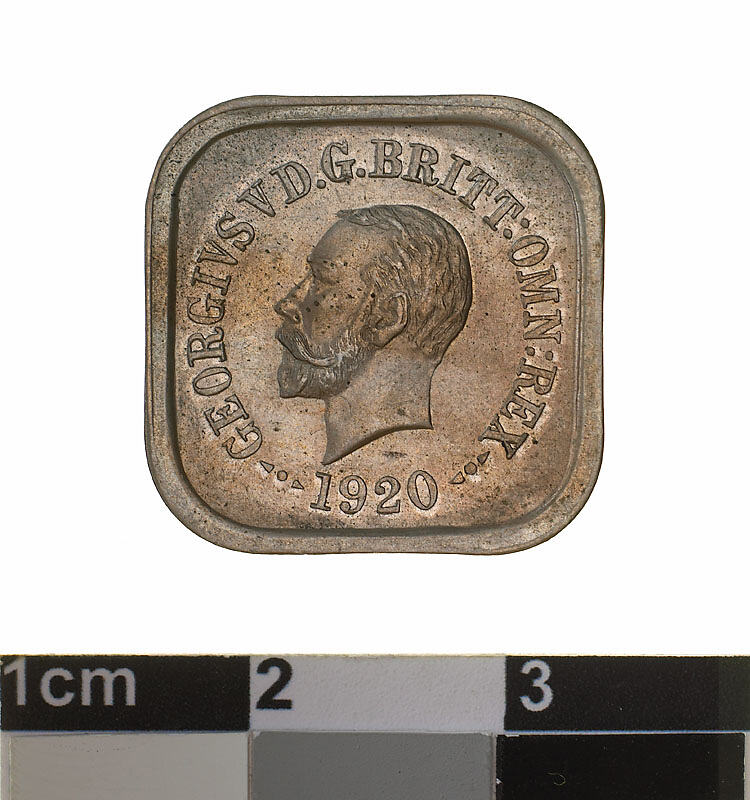Pattern Coin - 1 Penny, Raised Tail Square Penny, Australia, 1920
