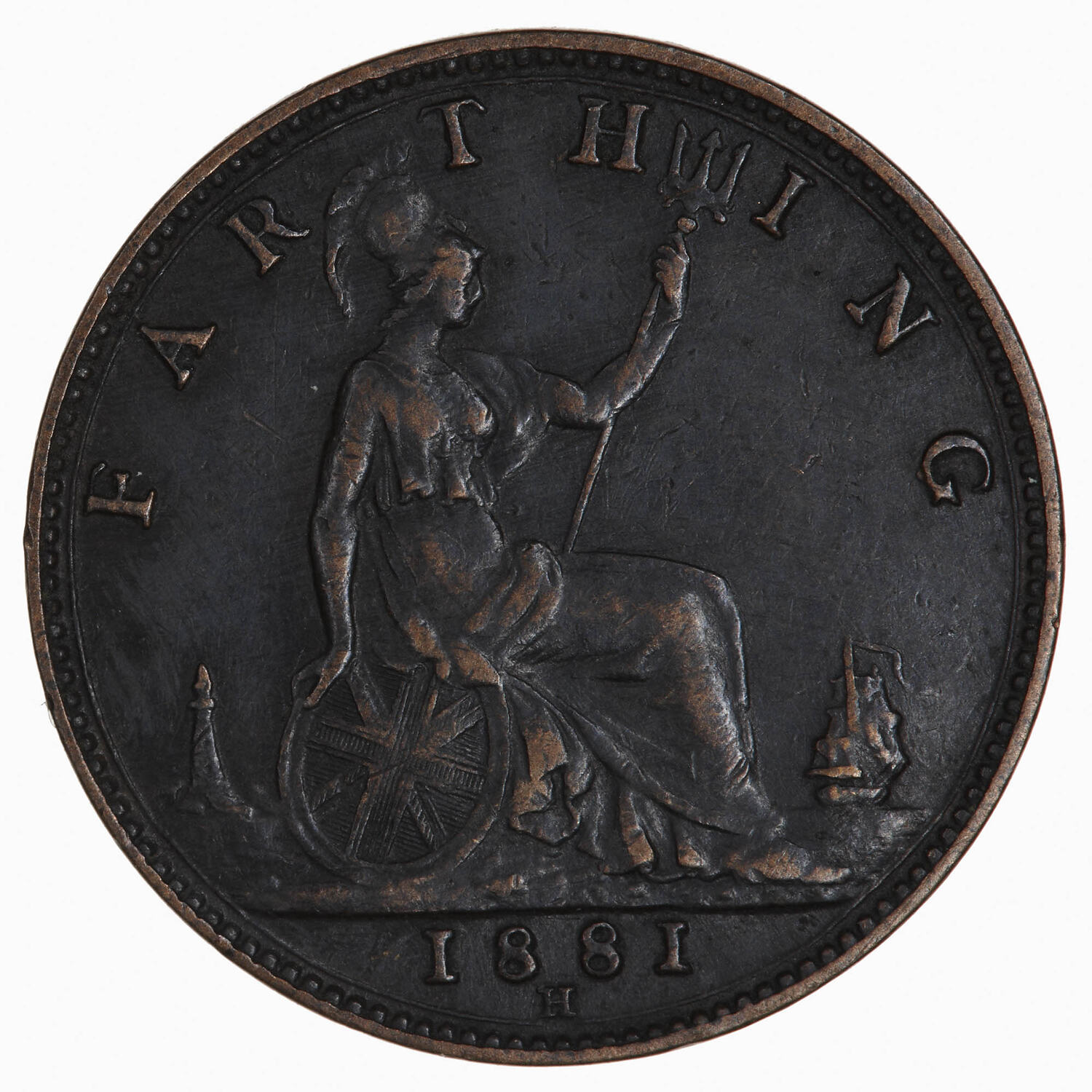 Coin - Farthing, Queen Victoria, Great Britain, 1881