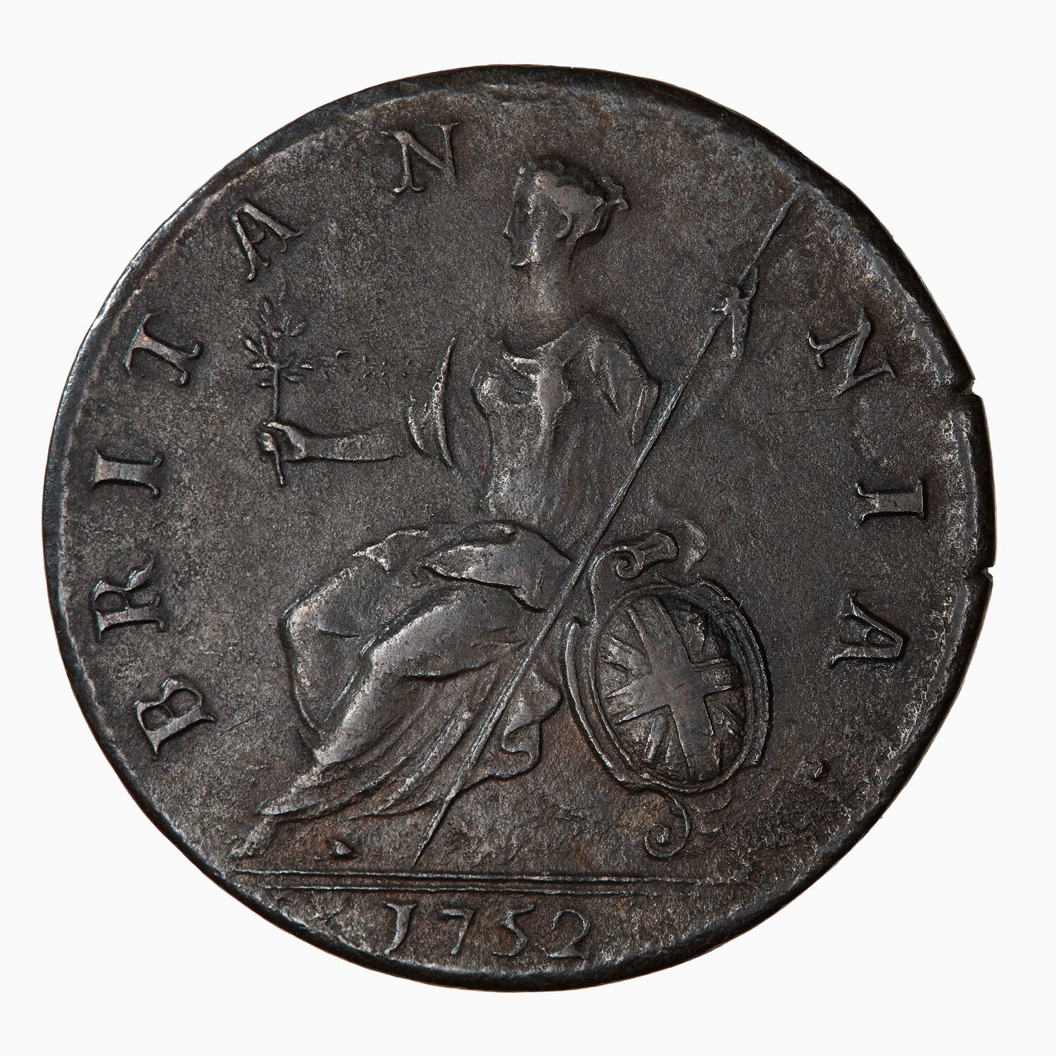 Coin - Halfpenny, George II, Great Britain, 1752