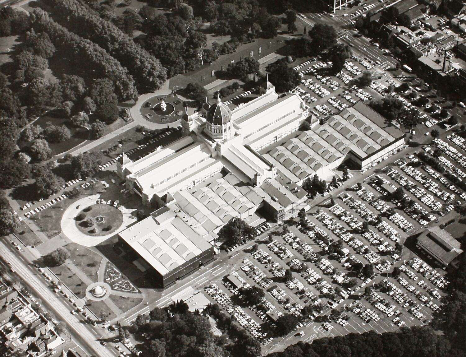 Photograph - Aerial View of the Royal Exhibition Building from North ...