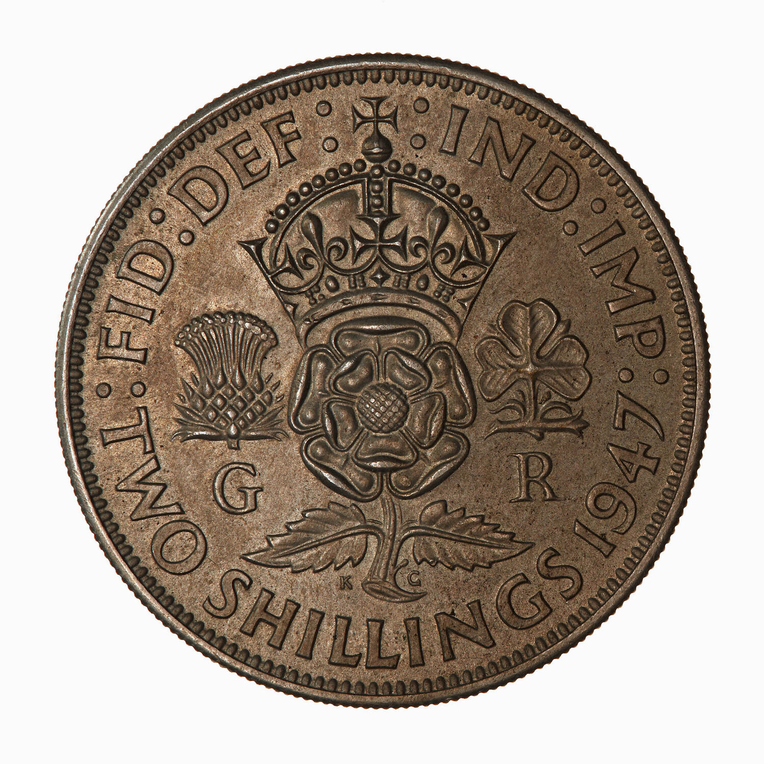 Coin - Florin (2 Shillings), George VI, Great Britain, 1947