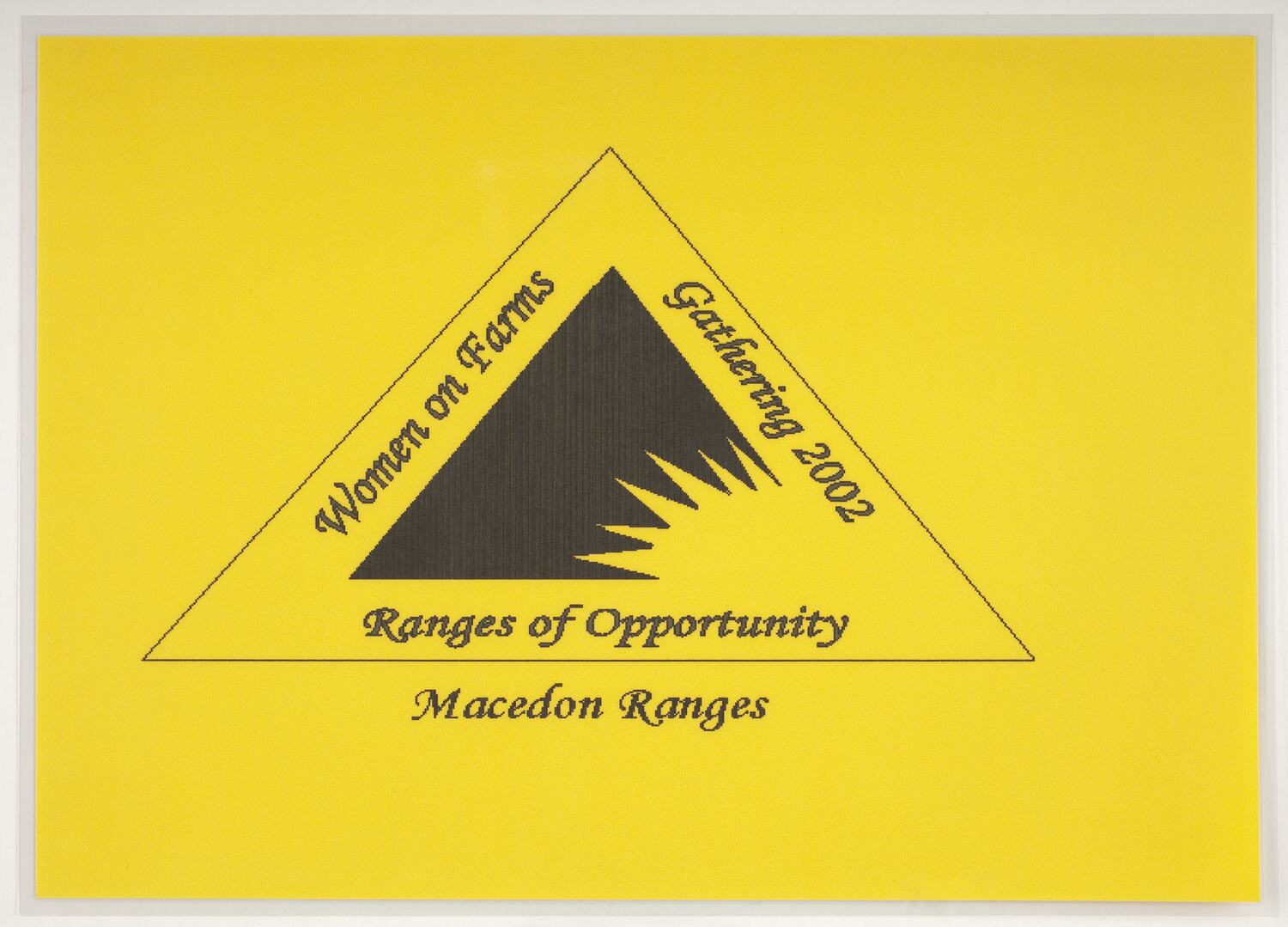 Sign - Women on Farms Gathering, Macedon Ranges (Kyneton), 2002