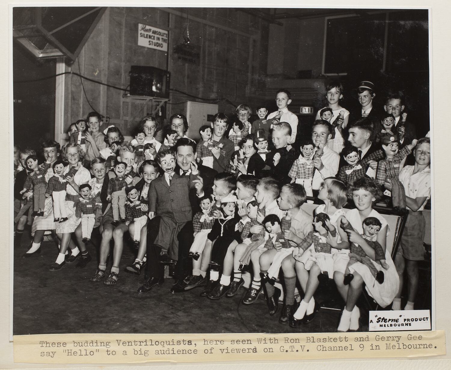Photograph - Gerry Gee Junior, Ron Blaskett & Children at the GTV ...
