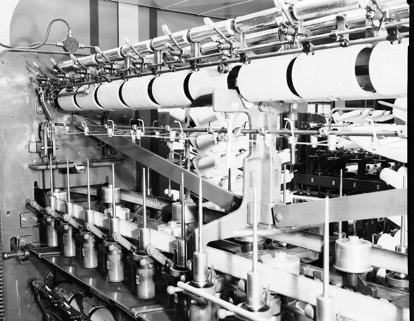 Negative - British Nylon Spinners, Machine with Belts & Rollers ...