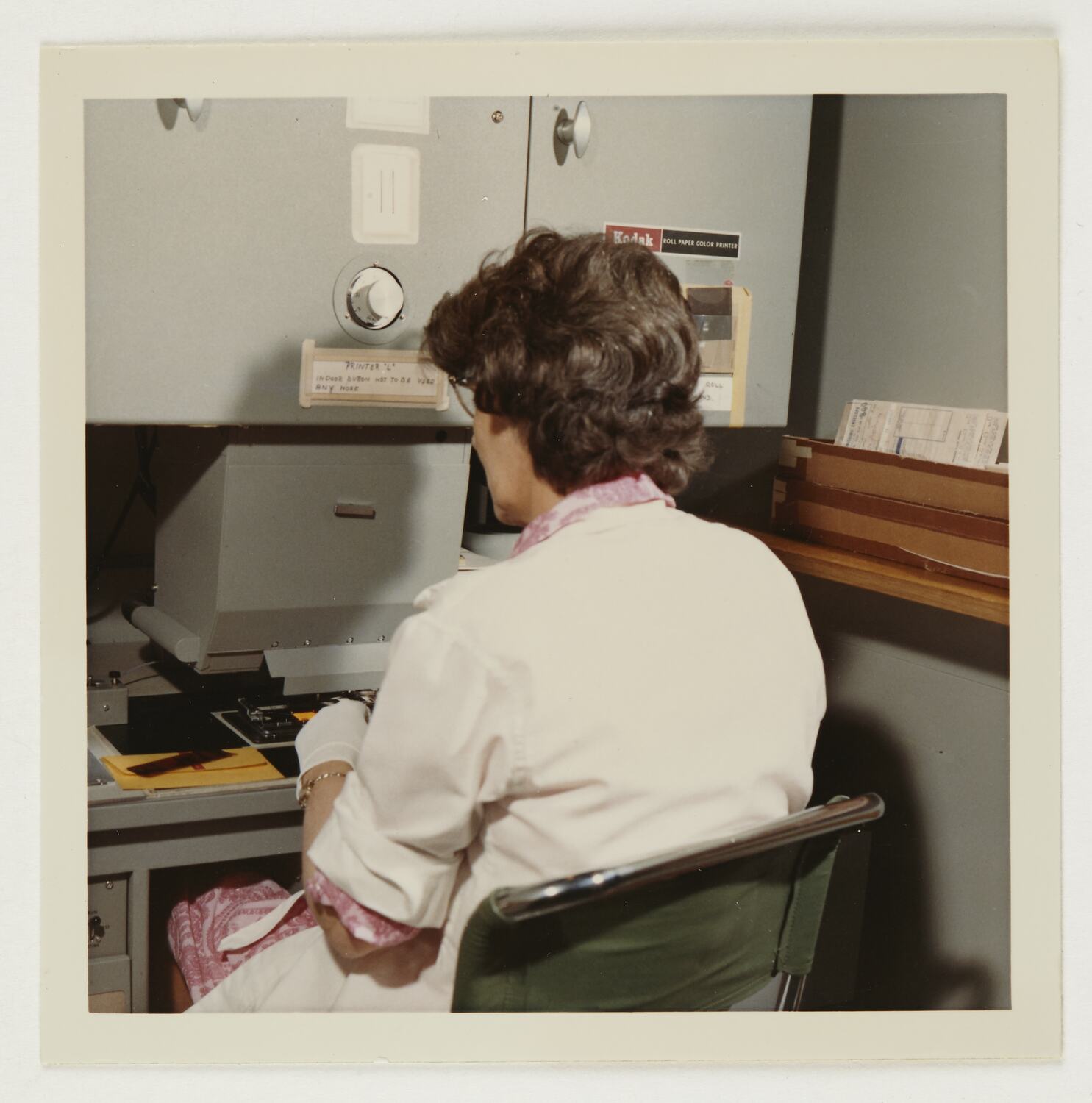 Photograph - Worker Operating Kodak Paper Colour Printer, Kodak Factory ...