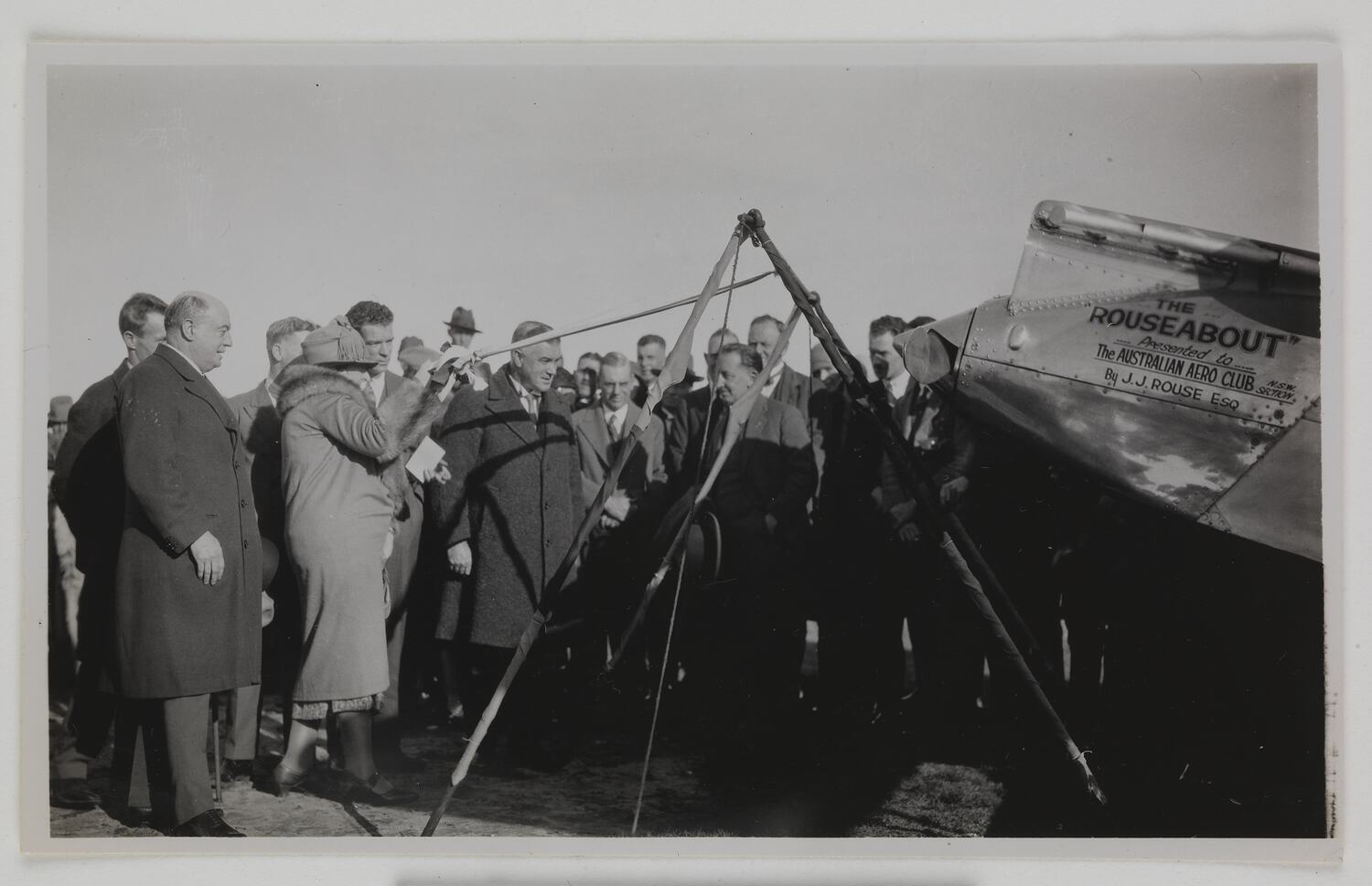 Digital Image - Launch of 'Rouseabout' Plane by Mrs Anna Rouse ...