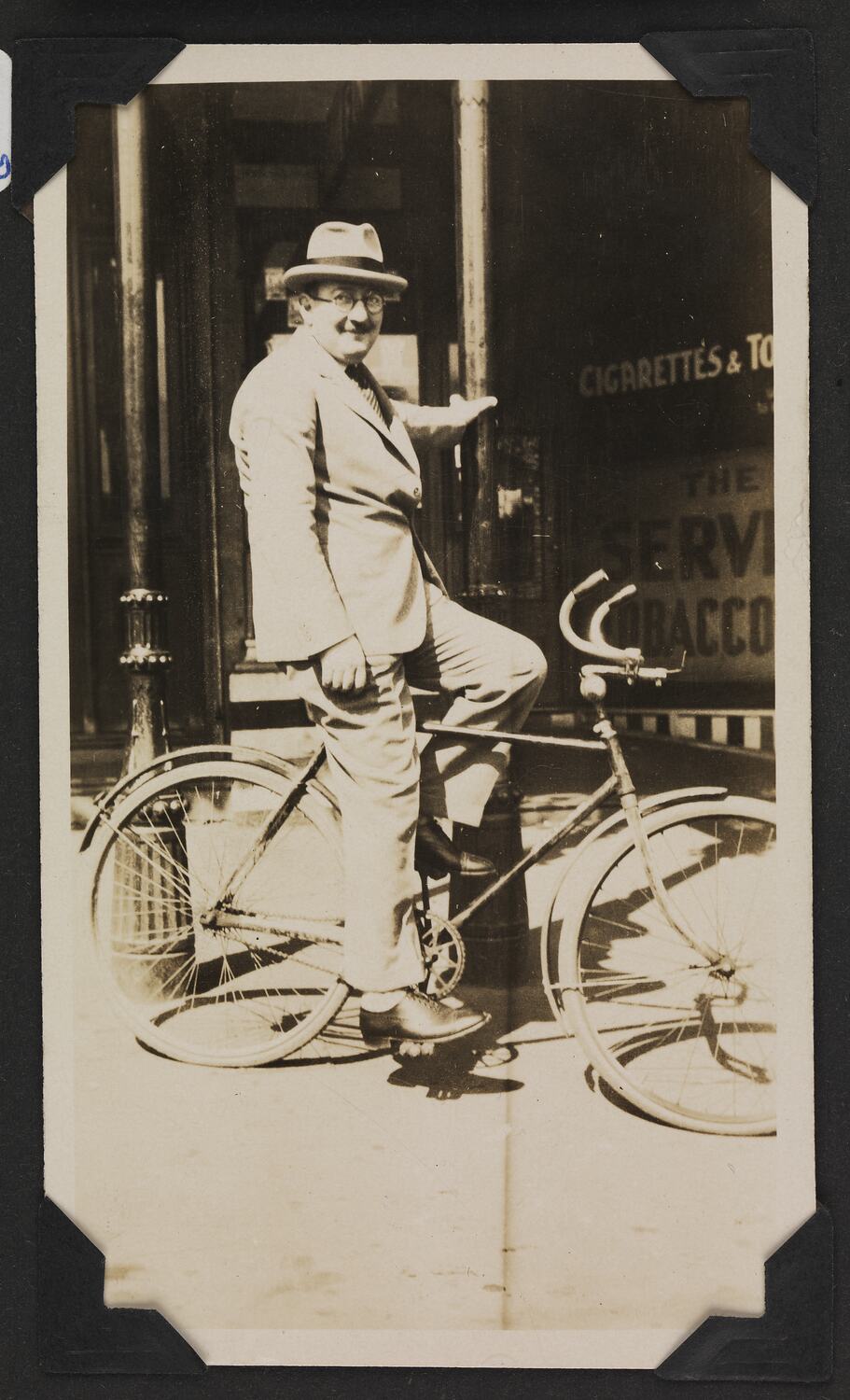 Digital Image - Edgar Rouse on Bicycle, circa 1930s