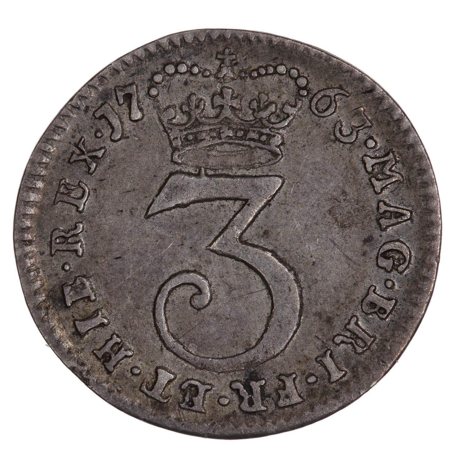 Coin - Threepence, George III, Great Britain, 1763