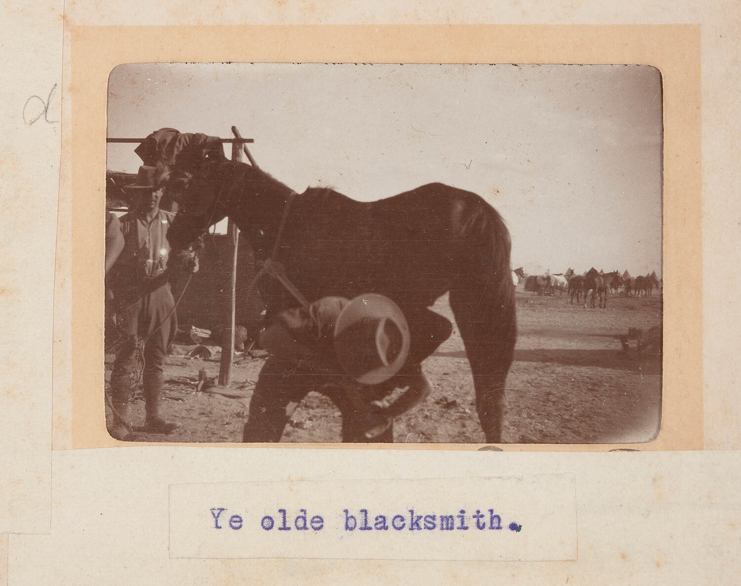 Photograph - 'Ye Olde Blacksmith', Egypt, Trooper G.S. Millar, World ...