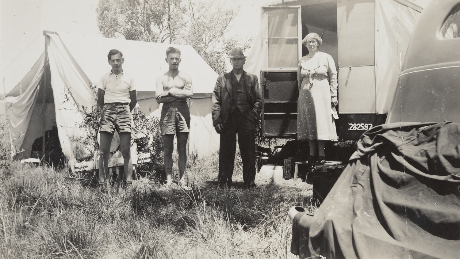 Digital Photograph - Rolfe Family Camping Holiday, Victoria, circa 1940