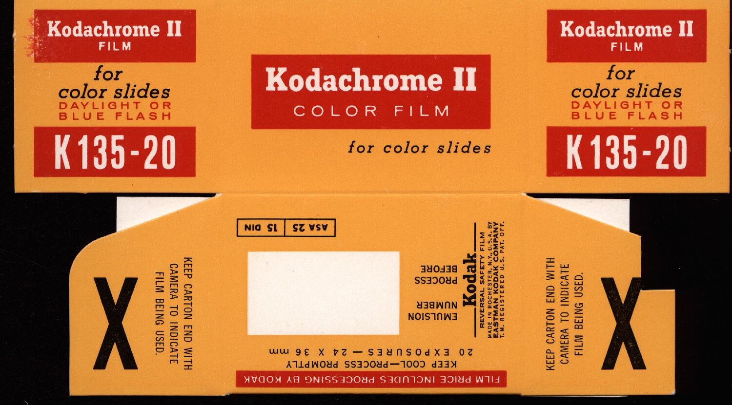 Box - Eastman Kodak, Kodachrome II, 135 Film Cartridge, 20 Exposures, 1960s
