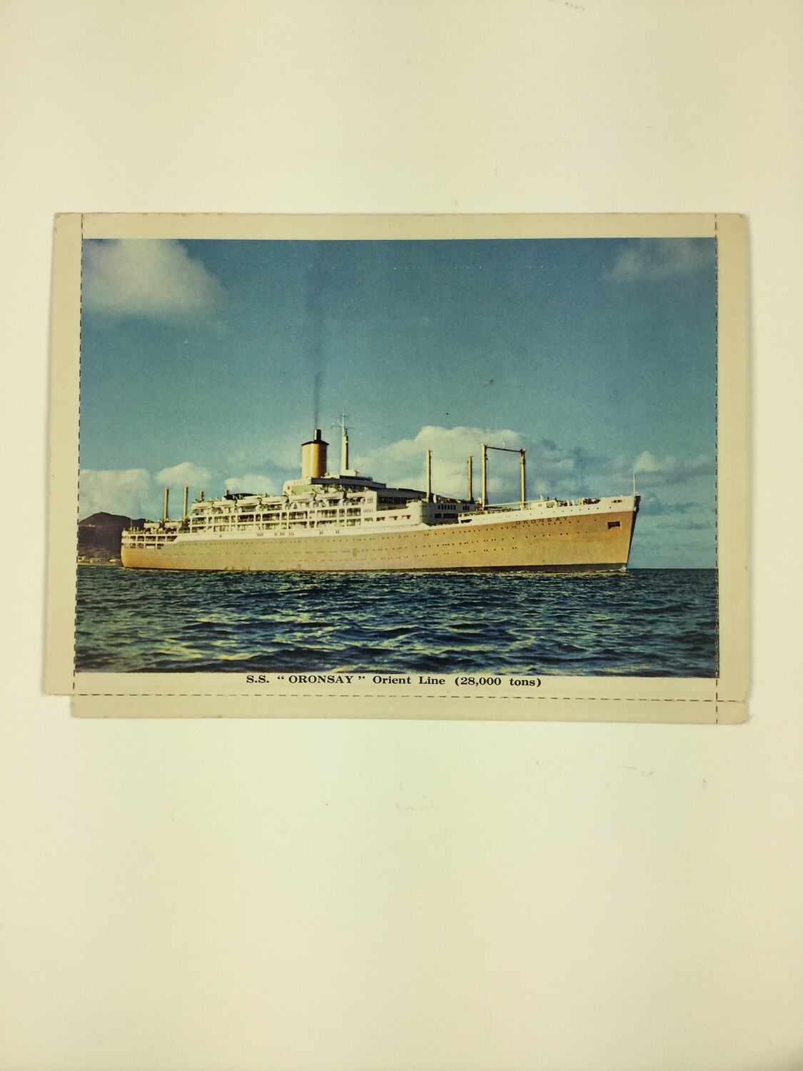 Postcard - SS Oronsay, Orient Line, 1959