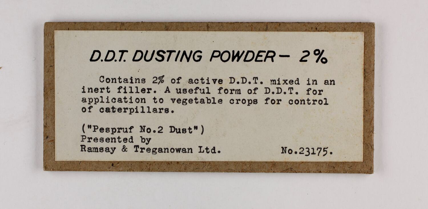 Exhibition Label - D.D.T Dusting Powder, National Museum of Victoria ...