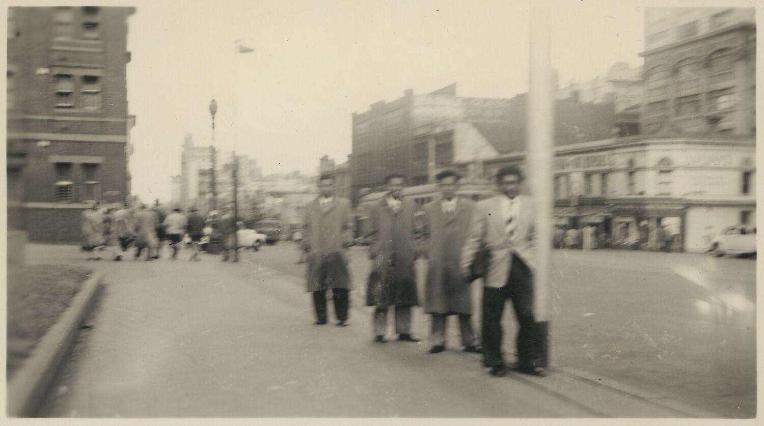 Digital Image - Denny Daud & Three Colombo Plan Students, Melbourne, 1956