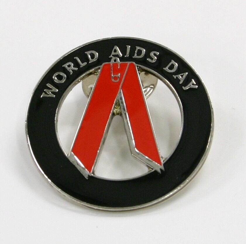 Lapel Pin - World AIDS Day, 1990s