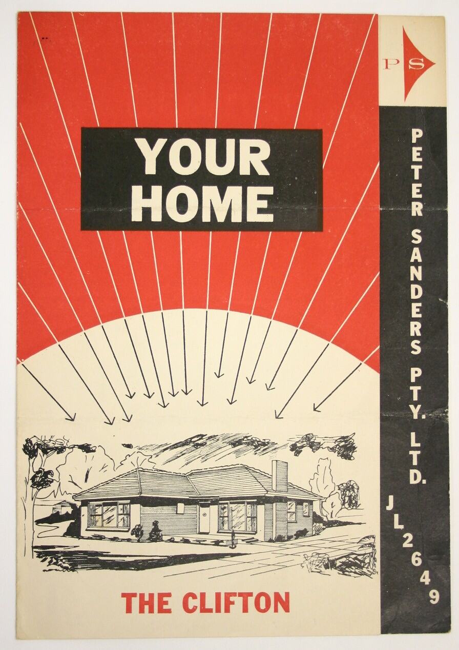 Brochure - Peter Sanders Pty Ltd, 'The Clifton' House Design, early 1960s