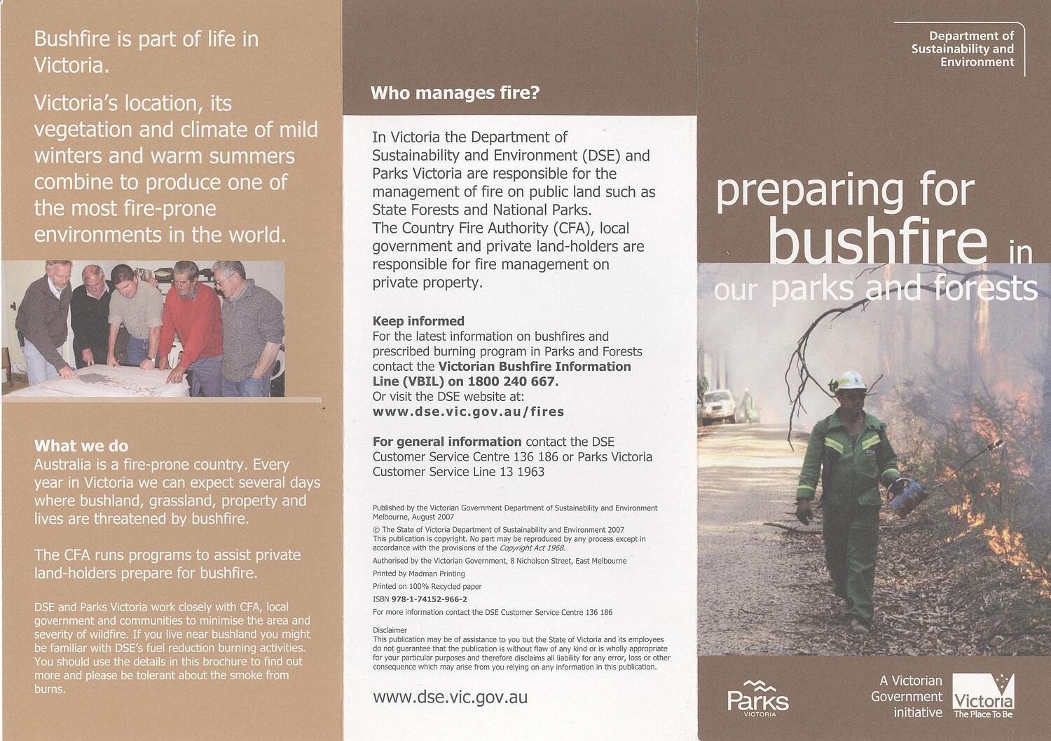 Pamphlet - 'Preparing for Bushfire in our Parks and Forests ...