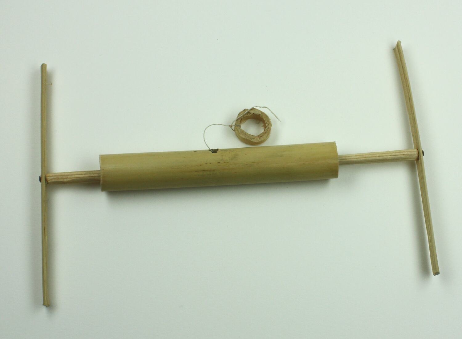 Toy Helicopter - Horizontal Form, Rope Action, Reed, Ikenwen Village, 2006