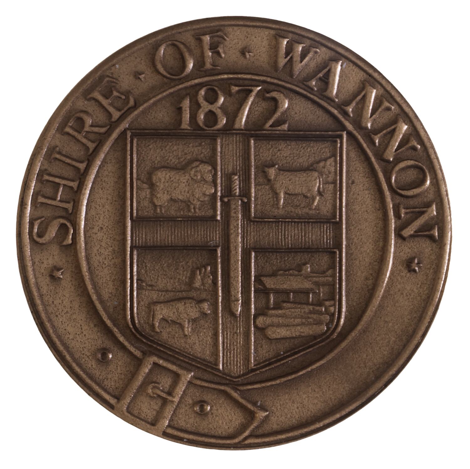 Medal - Sesquicentenary of Victoria, Shire of Wannon, Wannon Shire ...