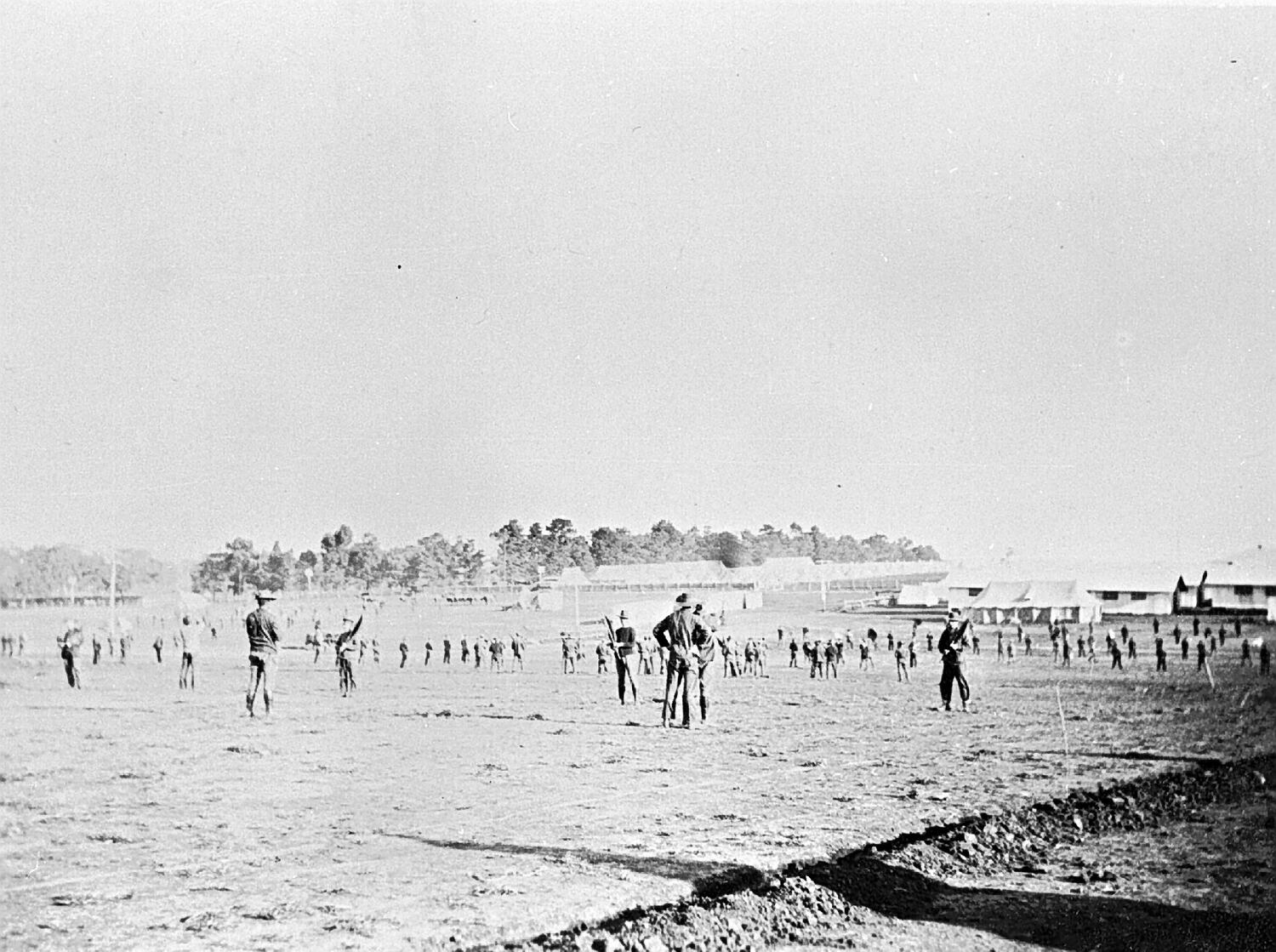 Negative - Soldiers Drilling, Broadmeadows Army Camp, Victoria, World ...