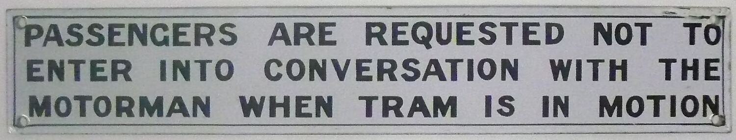Tram Sign - Melbourne & Metropolitan Tramways Board