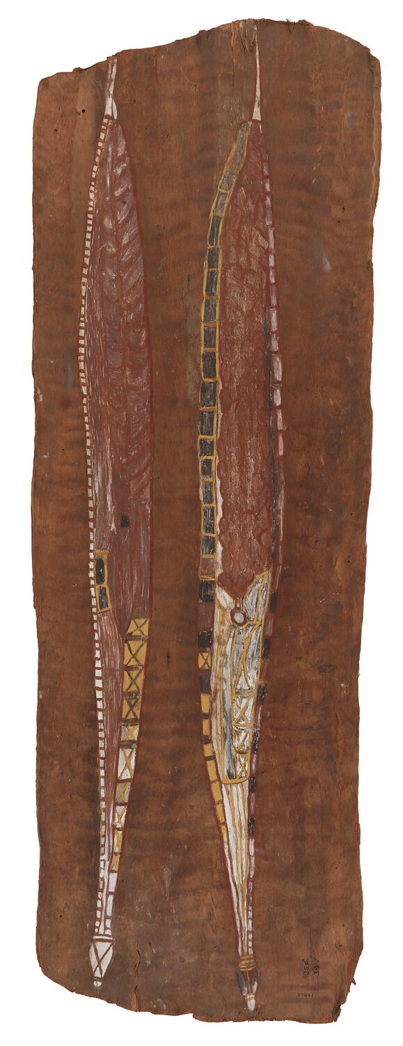 Painting, bark. Gaagudju. Oenpelli, Western Arnhem Land, Northern ...