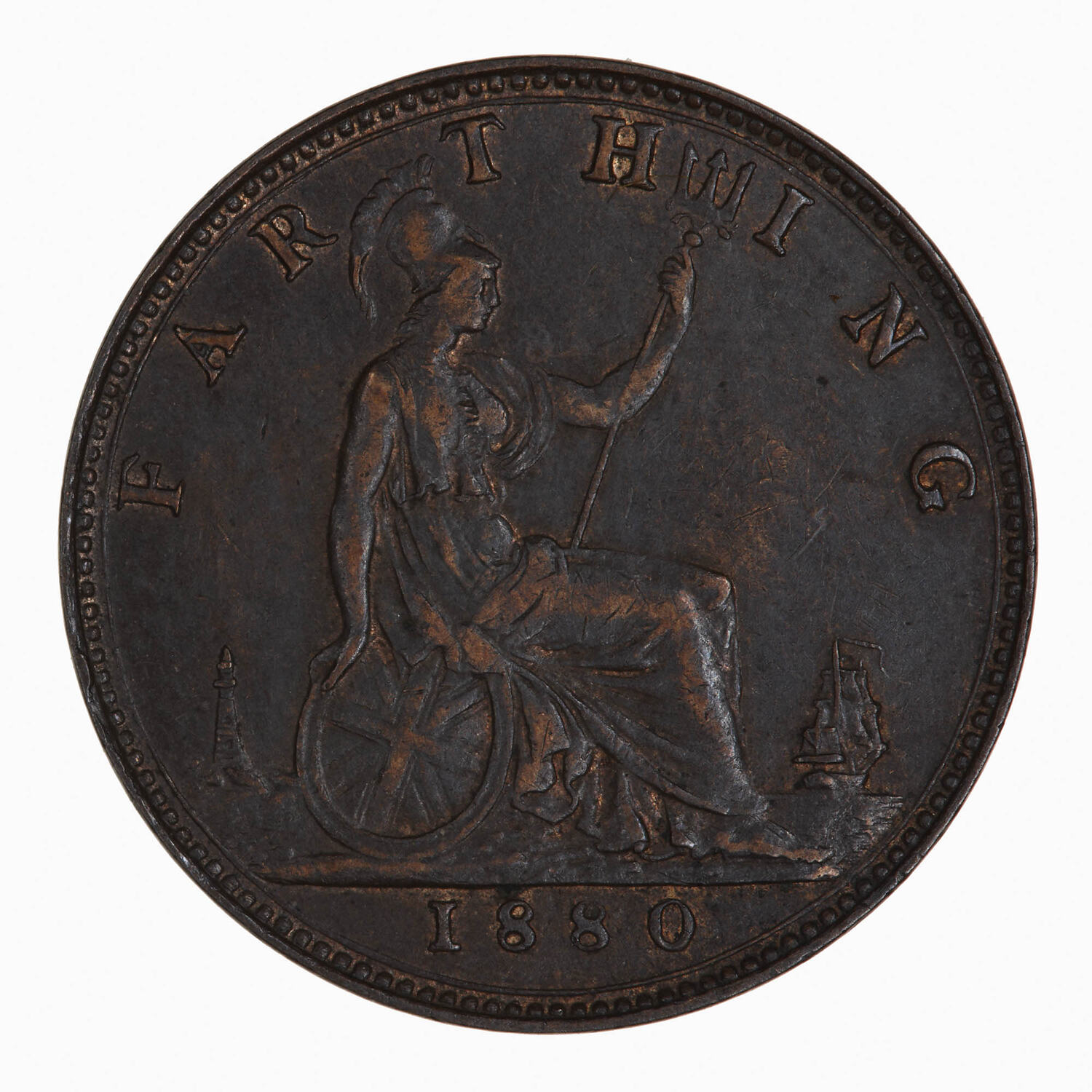 Coin - Farthing, Queen Victoria, Great Britain, 1880