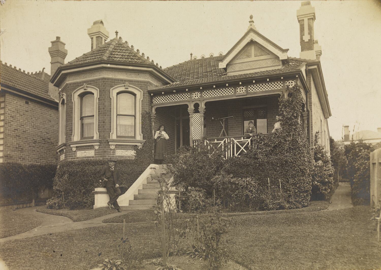 Digital Image - George Denton Hirst with Family & Telescope, Mosman ...