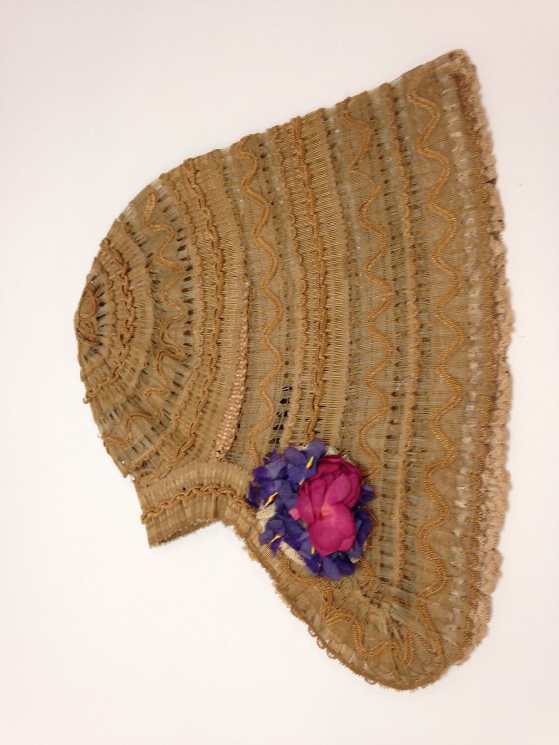 Bonnet - Straw, English, circa 1840s