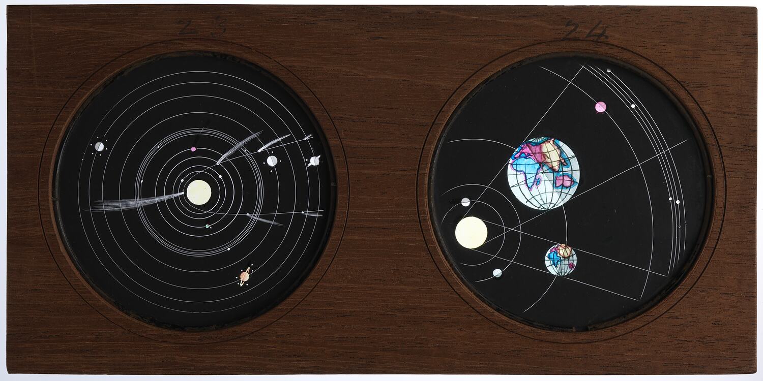 Lantern Slide - Astronomical, Multiple Slide, 'Newtonian System ...