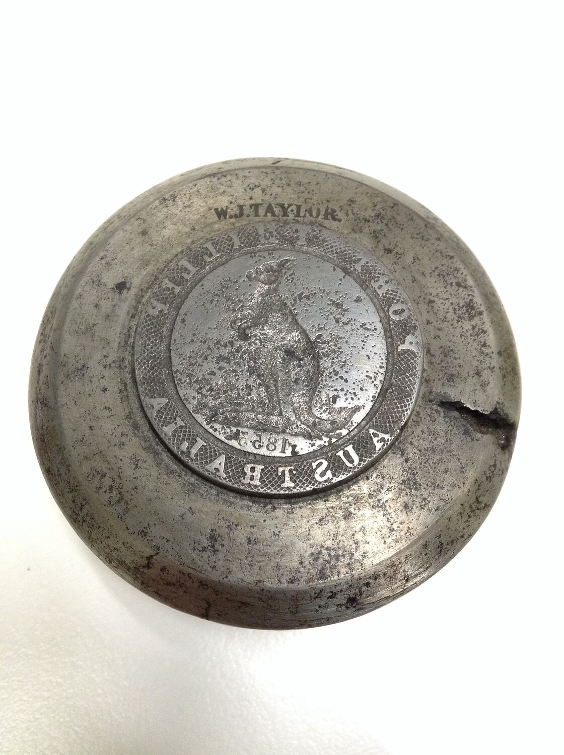 Coin Die - 2 Ounces, Kangaroo Office, Melbourne, Victoria, Australia, 1853